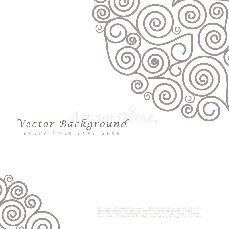 Fondo Abstracto Del Vector Con Los Rizos Ilustración del Vector ...