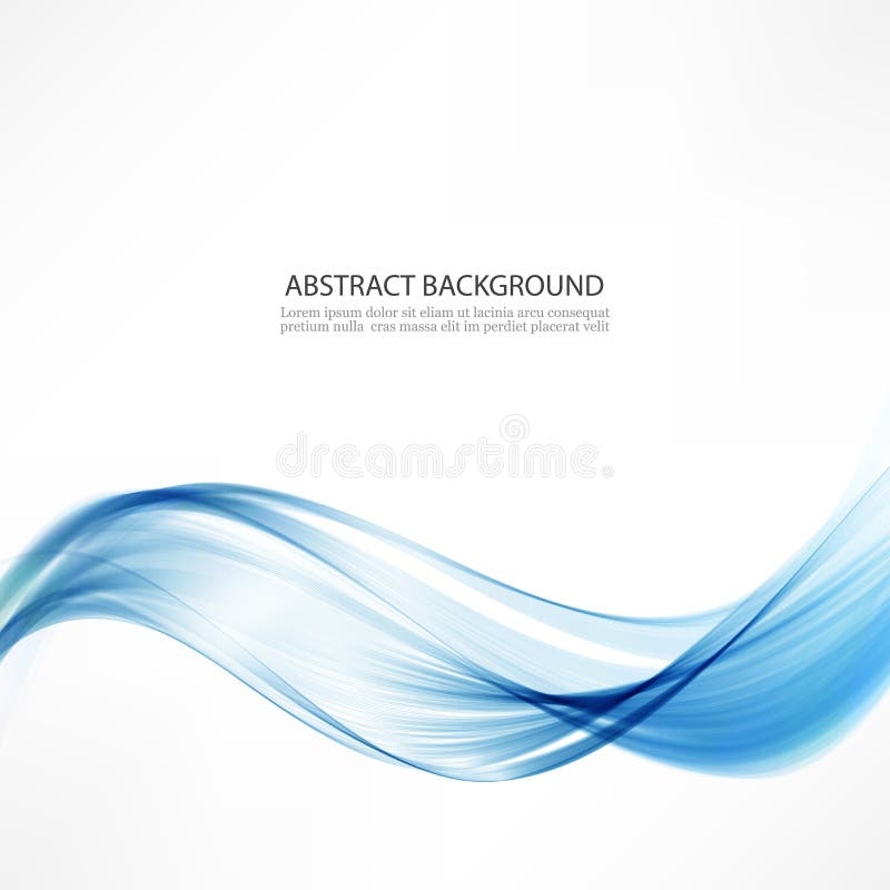 Fondo Abstracto Del Vector Ondas Y Una Línea Azul Ilustración del ...