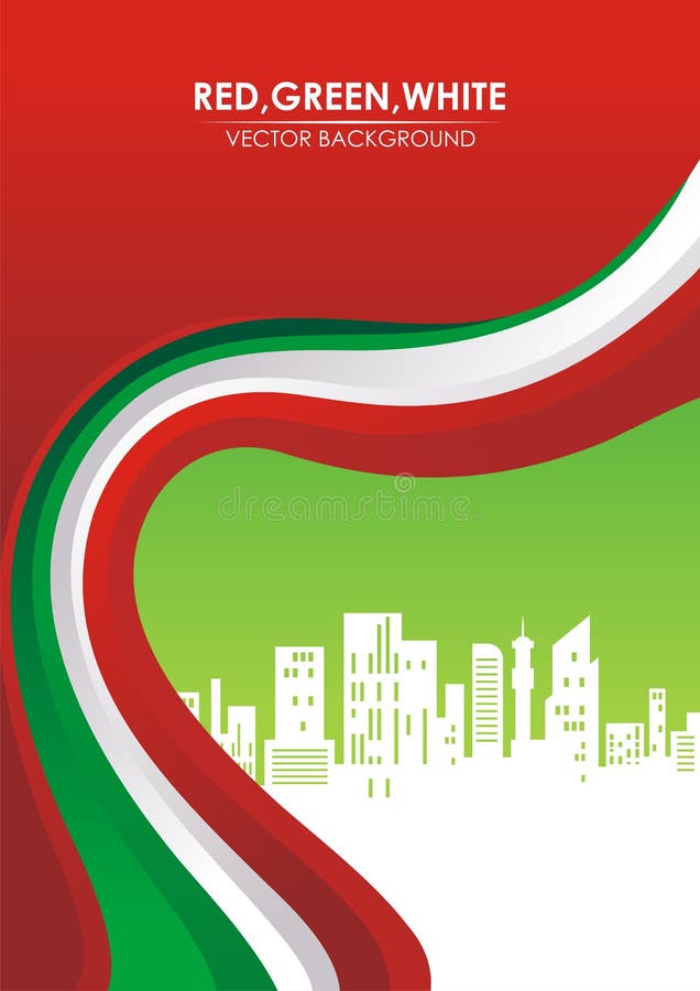 Fondo Abstracto Elegante Rojo, Verde, Y Blanco Ilustración del Vector ...
