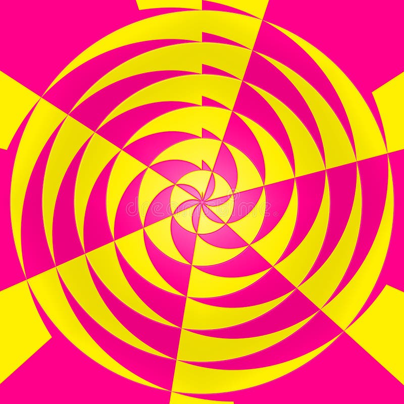 Fondo Abstracto Radial Del Rosa Y Del Amarillo Imagen. Imagen: 4382319