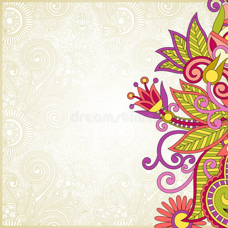 Fondo adornado floral ilustración del vector. Ilustración de modelo ...