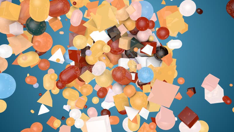 Fondo Al Azar Multicolor De La Forma Stock de ilustración - Ilustración ...