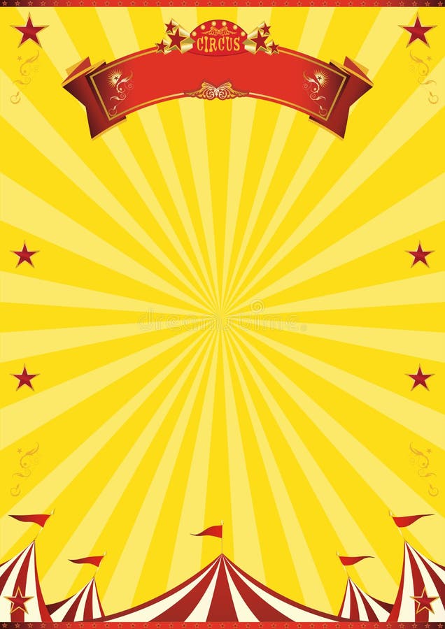 Fondo Horizontal Rojo Y Amarillo Del Circo Ilustración Del Vector Ilustración De Premier