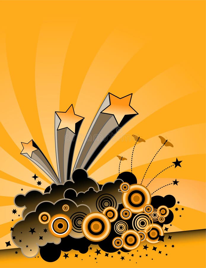 Fondo Amarillo De La Explosión Ilustración del Vector - Ilustración de ...