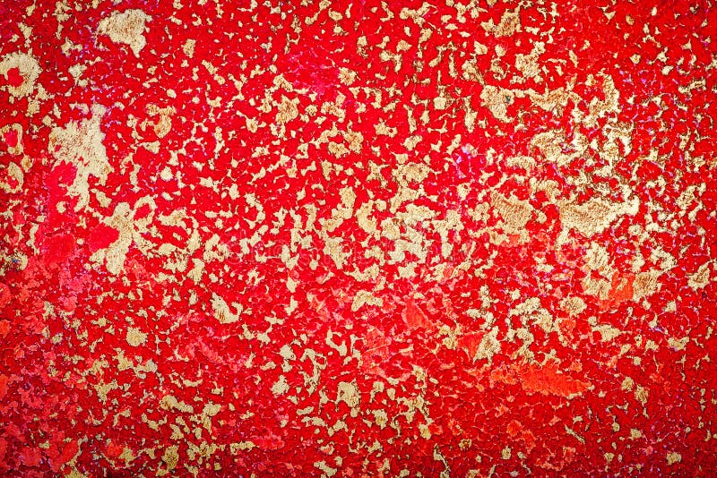 Fondo Amarillo Y De Oro Rojo De La Textura De La Pared Foto de archivo ...