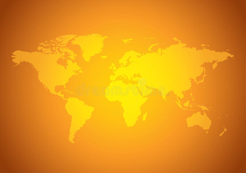 Correspondencia De Mundo Del Vector Y Fondo Amarillo Ilustración del ...