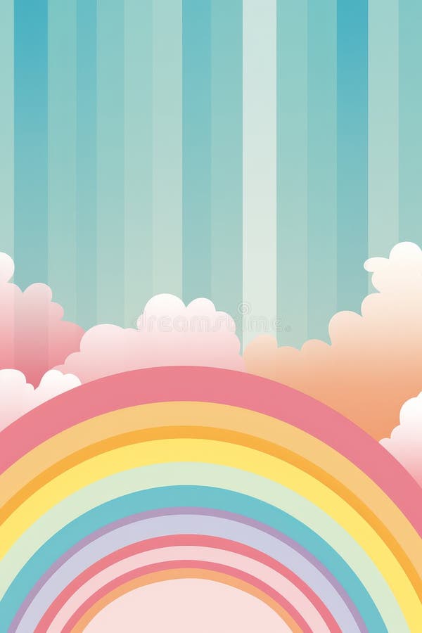 Fondo Arco Iris Con Nubes Y Arco Iris En El Cielo Stock de ilustración ... Fondo Arco Iris Con Nubes Y Arco Iris En El Cielo Stock de ilustración ...