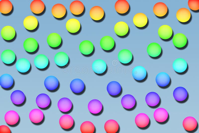 Fondo Azul Abstracto Con Bolas De Colores Stock de ilustración ...