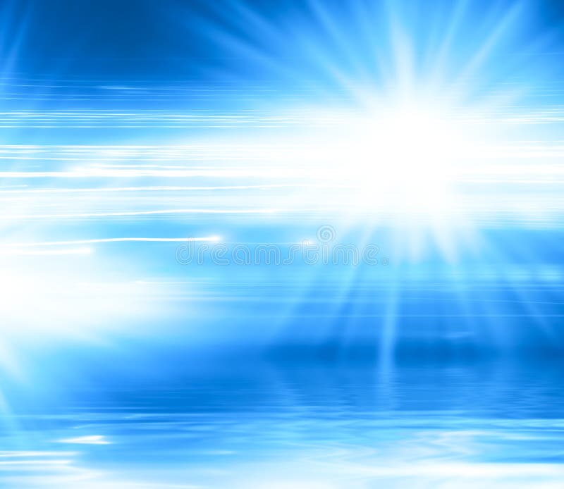 Fondo Azul Abstracto Con Las Líneas Y Los Rayos Stock de ilustración ...