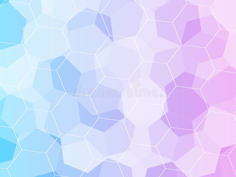 Fondo Azul Abstracto De La Lila Del Vector Con Hexágonos Ilustración ...