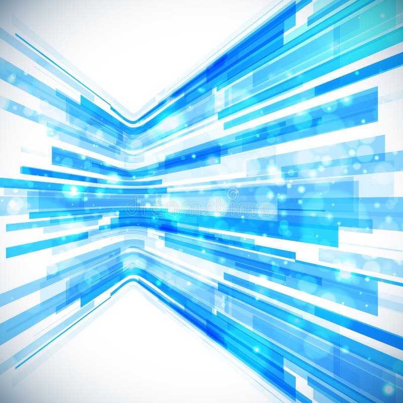 Fondo Azul Brillante Abstracto Con Las Luces Y Ilustración del Vector ...