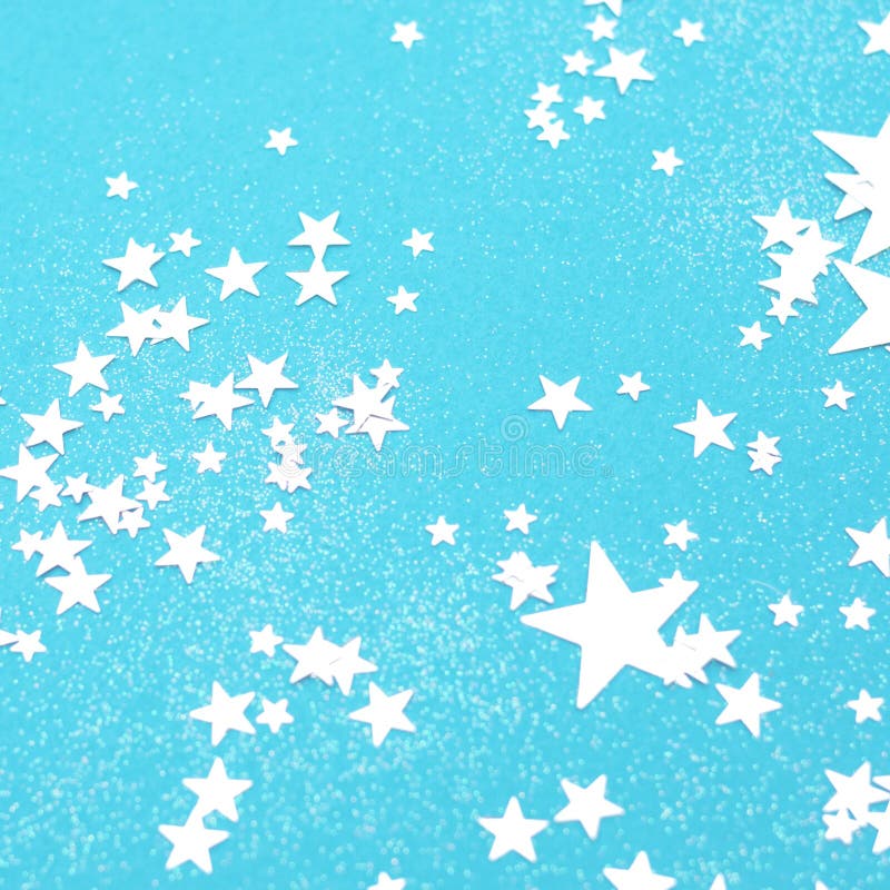 Fondo Azul Claro Con Muchas Estrellas Brillantes Imagen de archivo ...