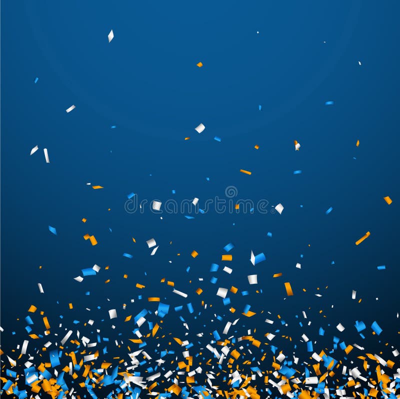 Fondo Azul Con Confeti Colorido Ilustración del Vector - Ilustración de ...
