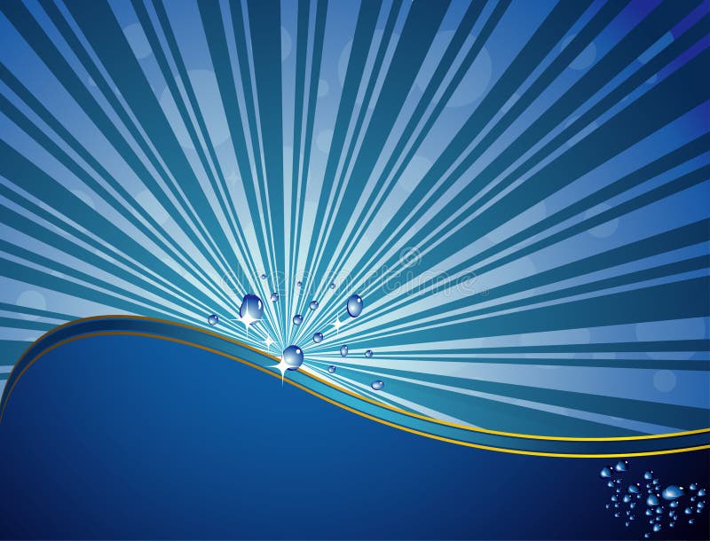 Fondo Azul Con Gotas Y Rayos Ilustración del Vector - Ilustración de ...