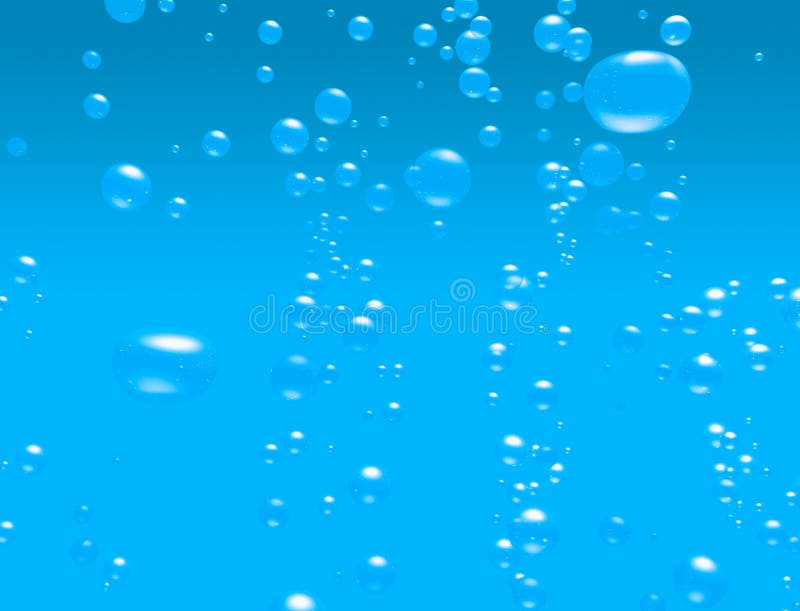 Fondo Azul Con Las Burbujas Stock de ilustración - Ilustración de ...