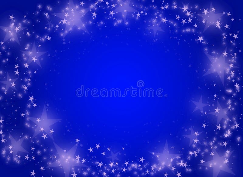 Fondo azul con estrellas stock de ilustración. Ilustración de espacio ...