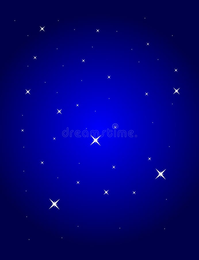 Fondo Azul Con Las Estrellas Ilustración del Vector - Ilustración de ...