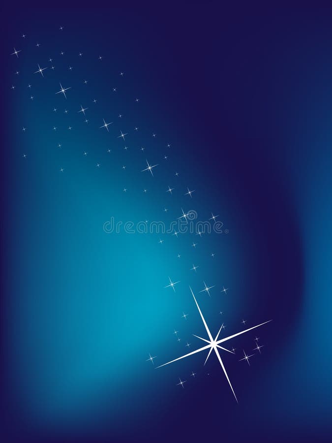 Fondo azul con estrellas ilustración del vector. Ilustración de luces ...
