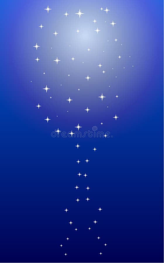 Fondo Azul Con Las Estrellas Agradables Ilustración del Vector ...