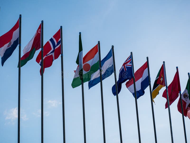 Fondo Azul De Bandera Internacional Imagen de archivo - Imagen de ...