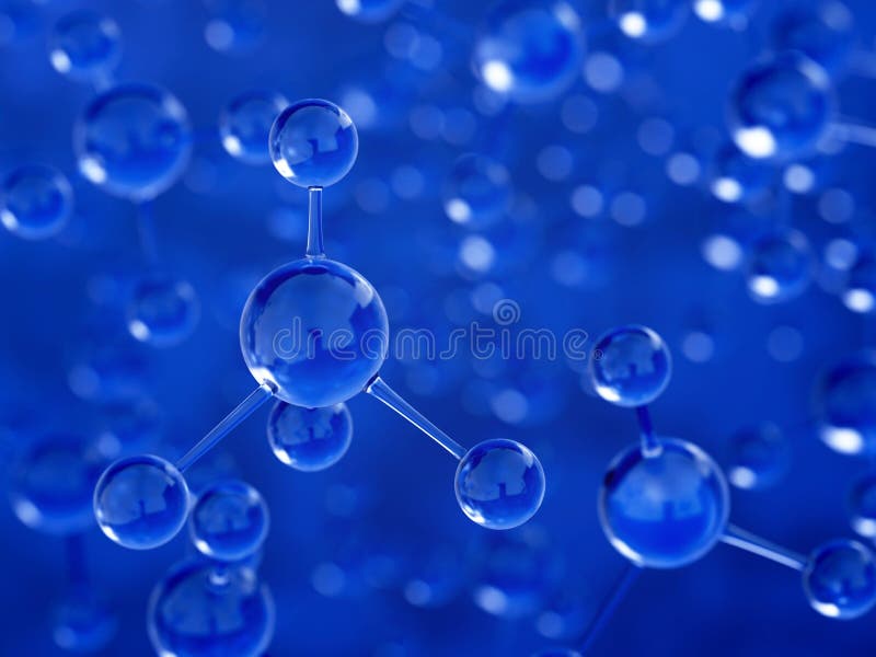 Icono De Aceite De Molécula Azul Aislado En Fondo Gris. Estructura De ...