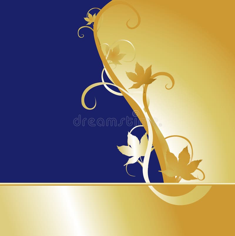 Fondo Azul Del Arce Del Oro Ilustración del Vector - Ilustración de ...