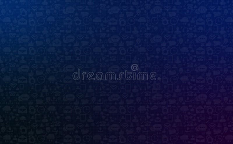 Fondo Azul Digital Con Diferentes Iconos Combinados Como Bg Stock de ...
