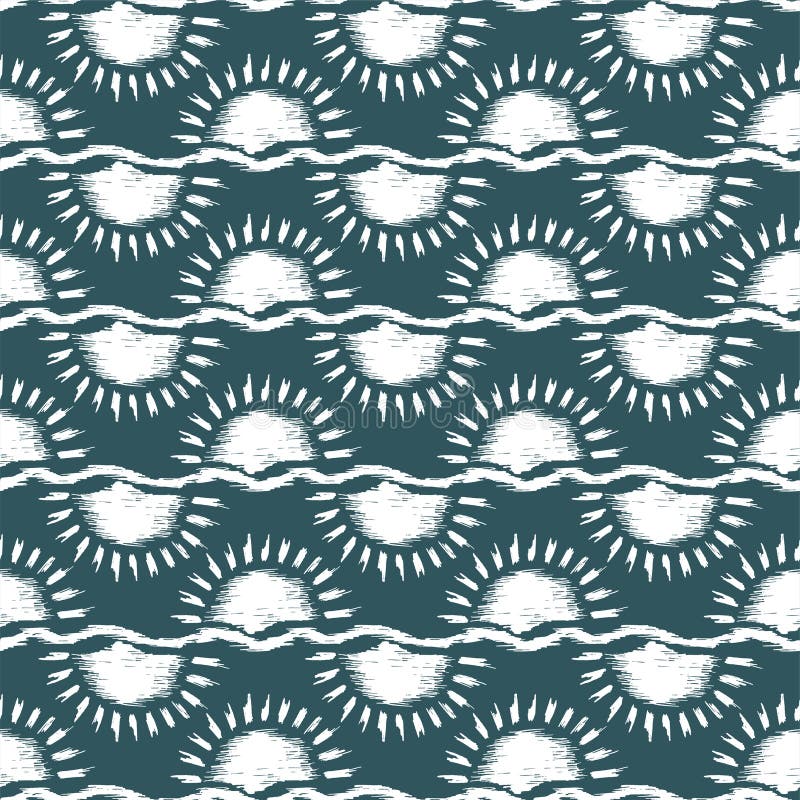 Fondo Azul Transparente Con Mar Y Sol. Ilustración del Vector ...