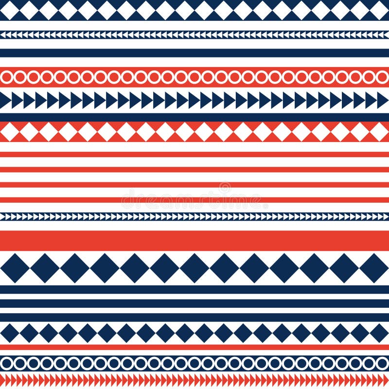 Fondo Azul Y Blanco Rojo Del Modelo De Las Rayas Ilustración del Vector ...