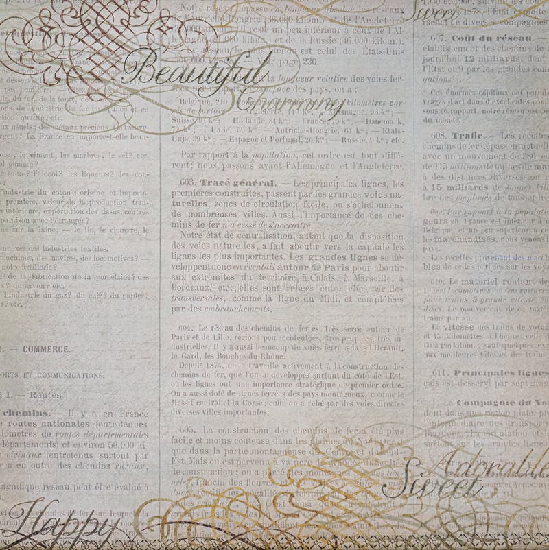 Fondo Basado En Script De Texto Con Tema Francés Stock de ilustración ...