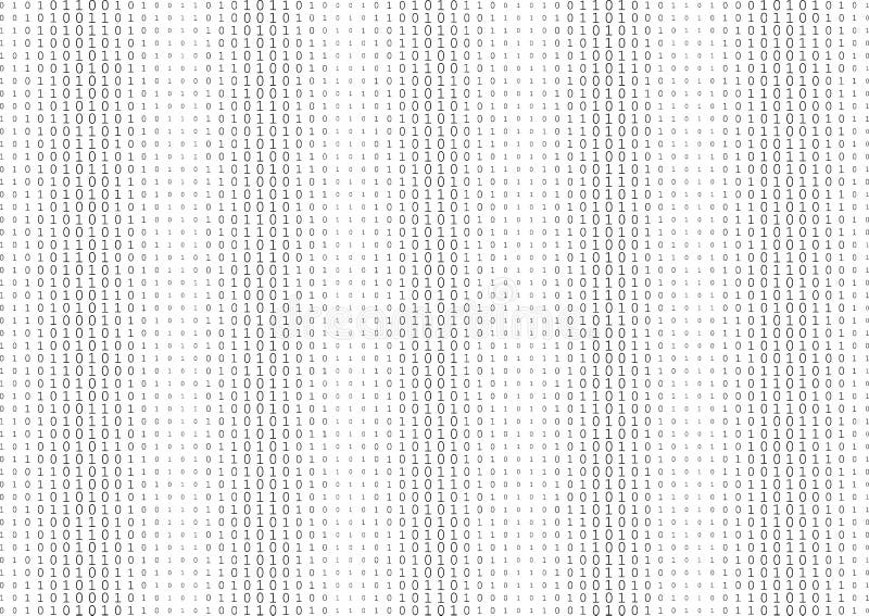 Fondo in Bianco E Nero Di Codice Binario Illustrazione di Stock ...