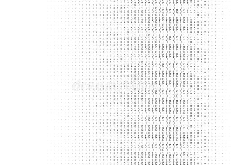 Fondo in Bianco E Nero Di Codice Binario Illustrazione di Stock ...