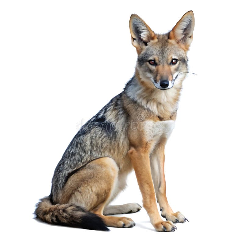 Fondo blanco chacal stock de ilustración. Ilustración de gris - 333890365