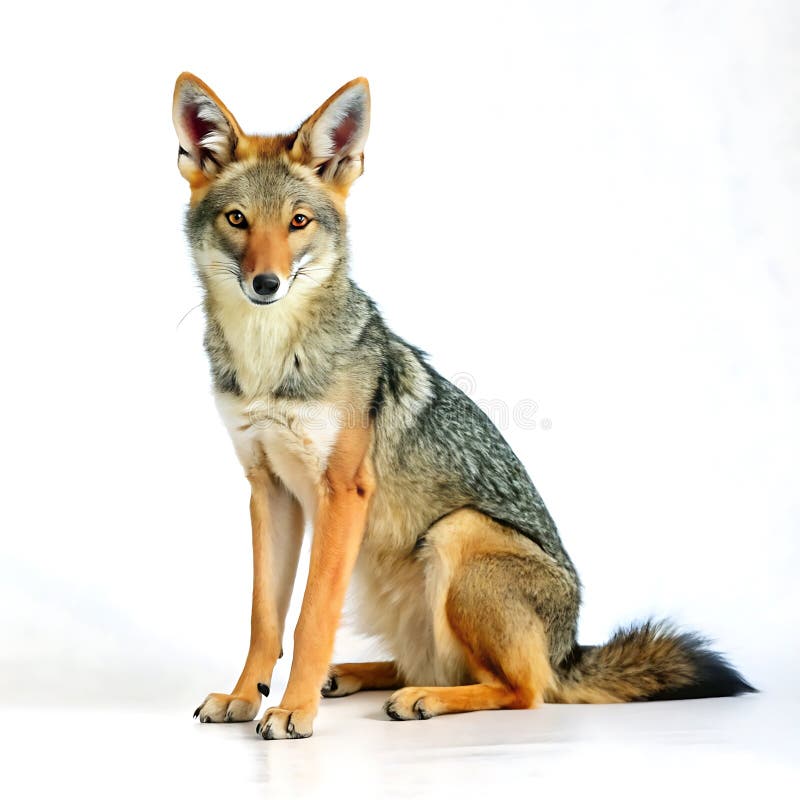 Fondo blanco chacal stock de ilustración. Ilustración de amanecer ...