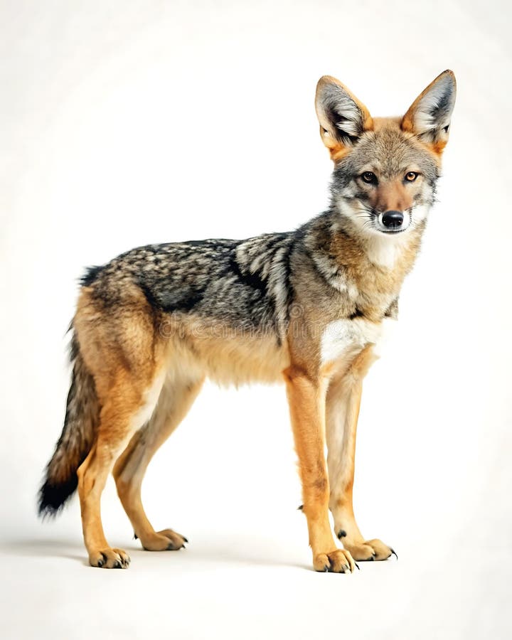 Fondo blanco chacal stock de ilustración. Ilustración de gris - 333891312