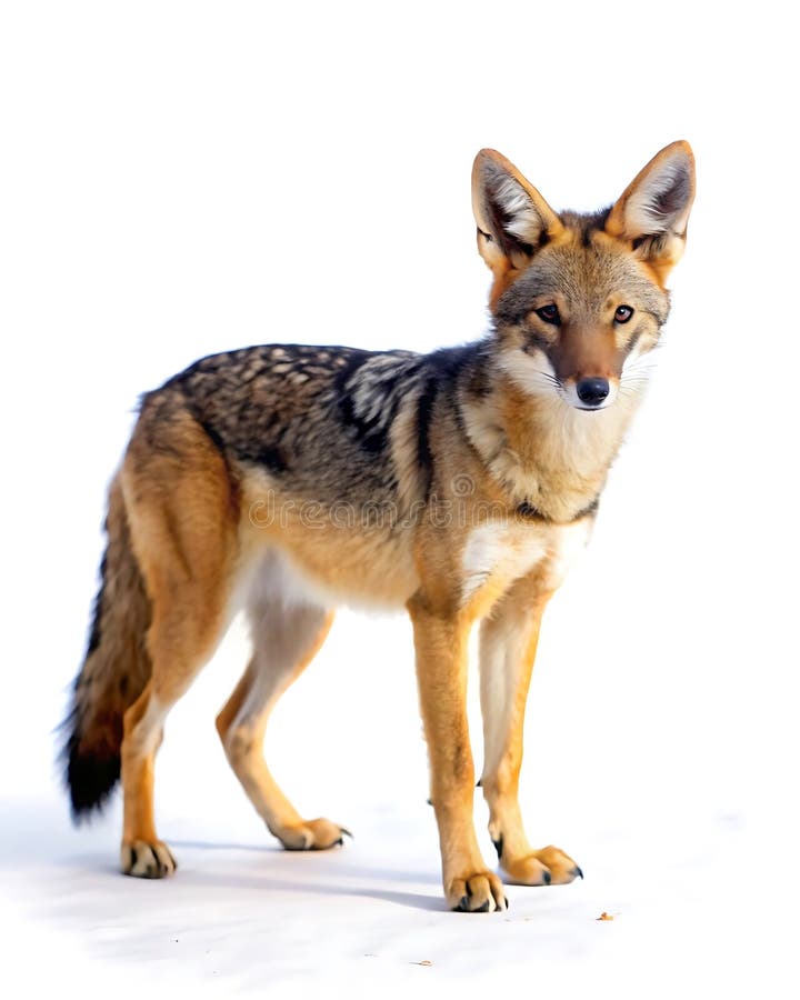 Fondo blanco chacal stock de ilustración. Ilustración de mirando ...