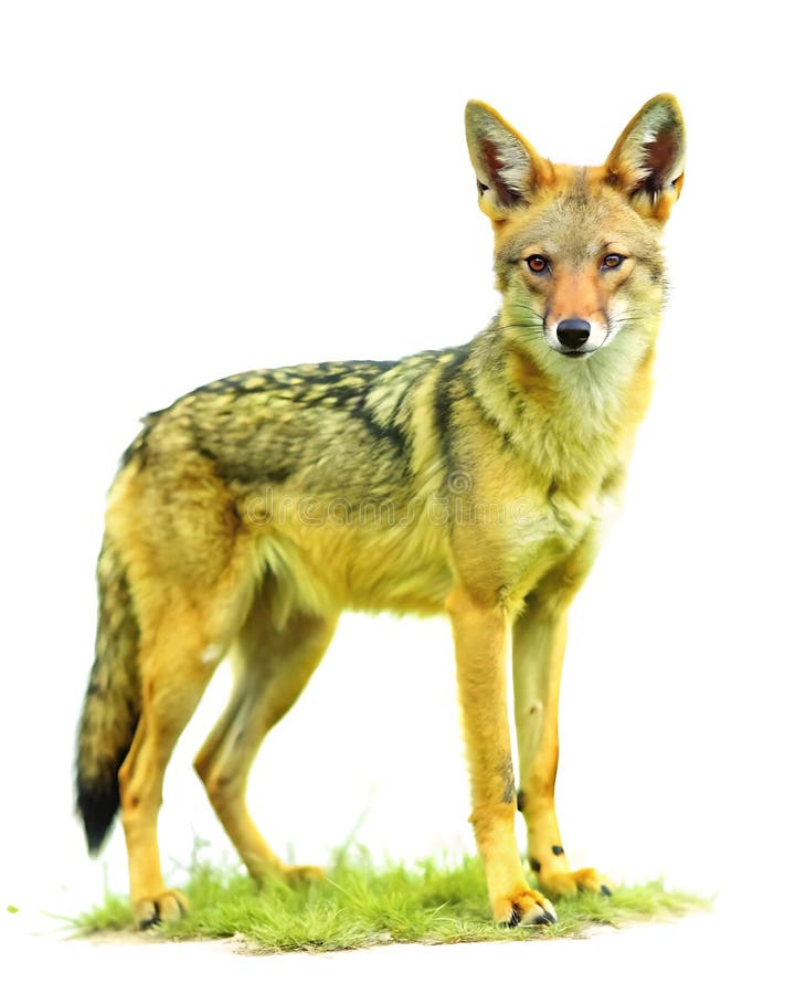 Fondo blanco chacal foto de archivo. Imagen de perro - 333891496