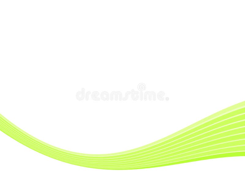 Fondo Blanco Con Las Líneas Verdes Curvadas Stock de ilustración ...