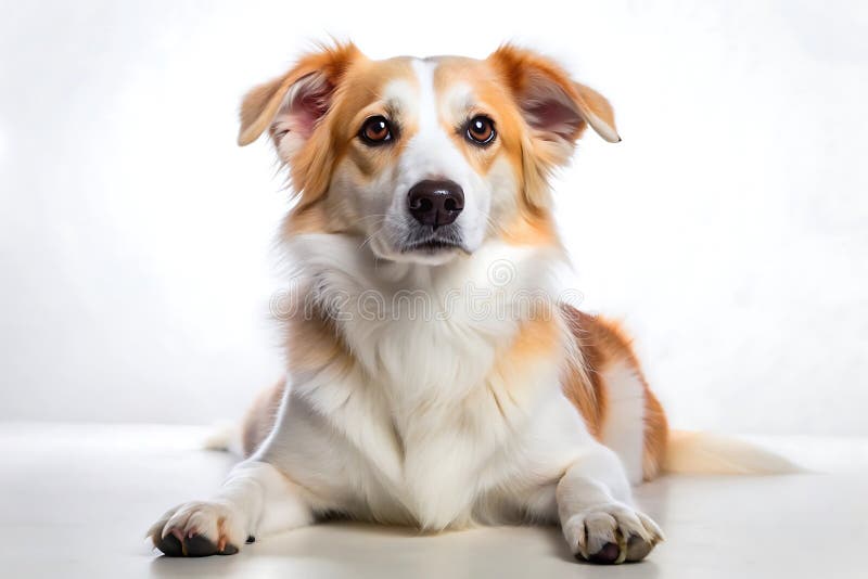 Fondo blanco de perro foto de archivo. Imagen de pata - 333519582