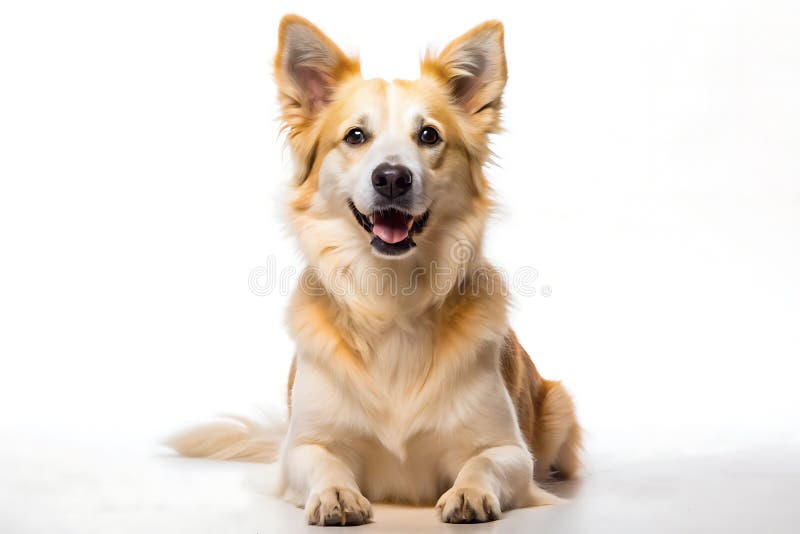 Fondo blanco de perro foto de archivo. Imagen de corte - 333520270