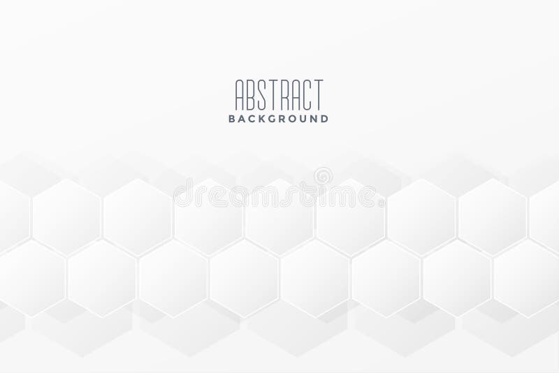 Fondo Blanco Sutil Con El Modelo Hexagonal Ilustración del Vector ...