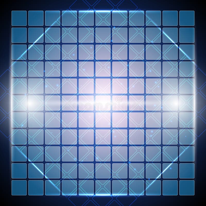 Fondo Blu Astratto Rettangolare Con Le Forme Geometriche Illustrazione ...