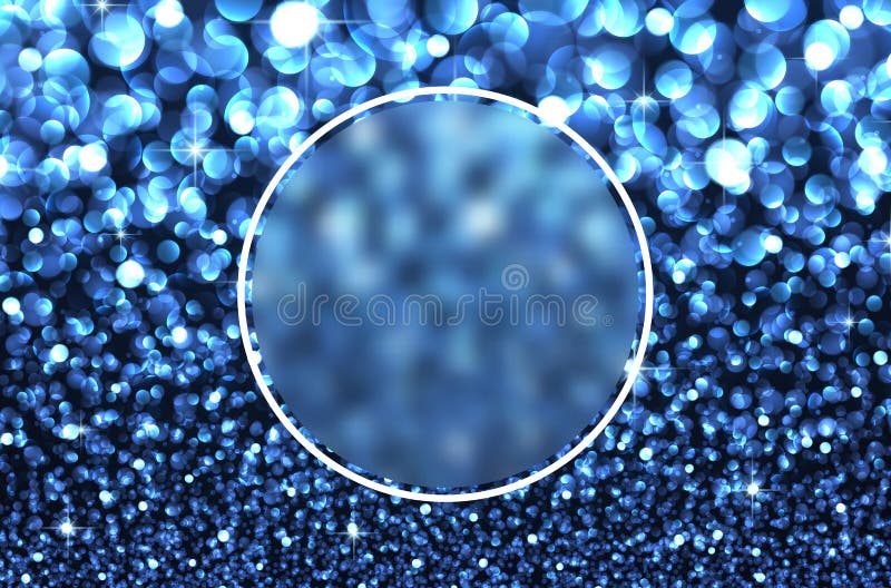 Fondo Brillante Redondo Azul Del Bokeh Ilustración del Vector ...