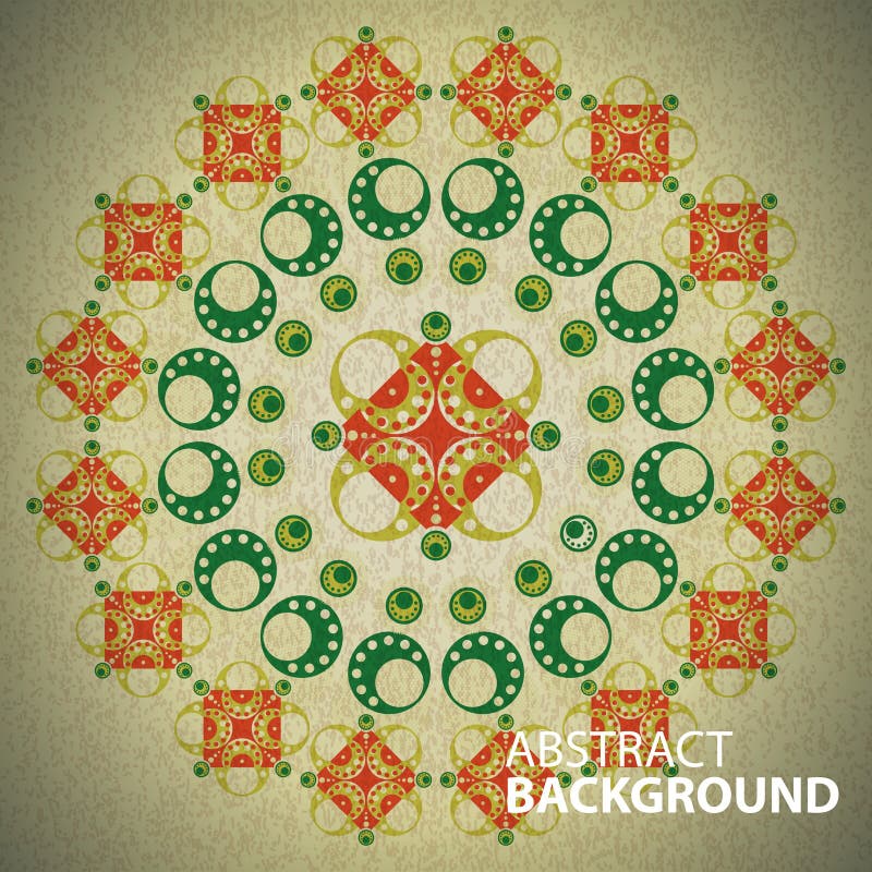 Fondo Circular Abstracto Del Vintage De La GE Compleja Ilustración del ...