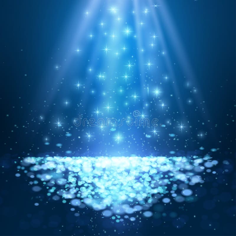 Fondo Circular Azul Abstracto Del Bokeh Ilustración del Vector ...