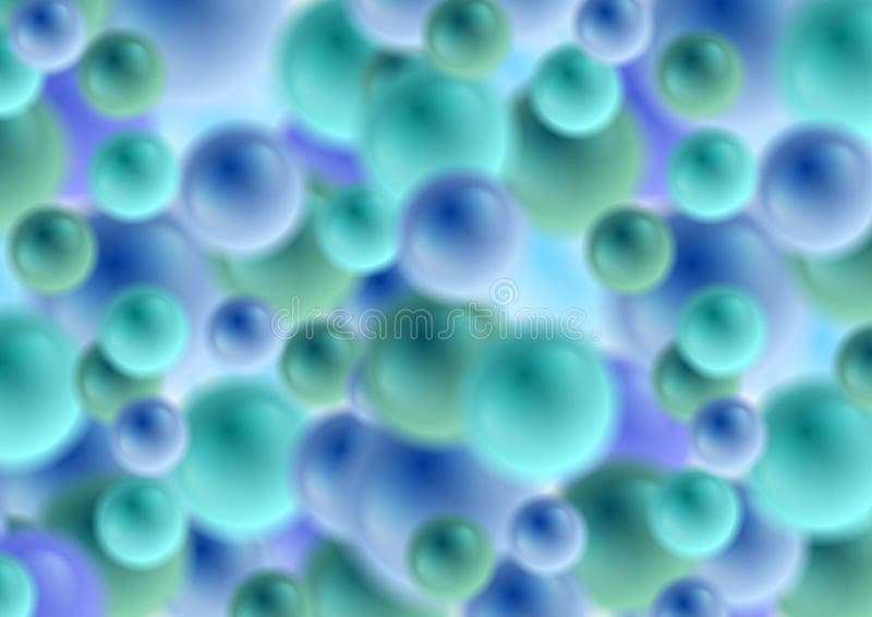 Fondo Coloreado Azul Abstracto Del Vector De Las Bolas 3d Ilustración ...