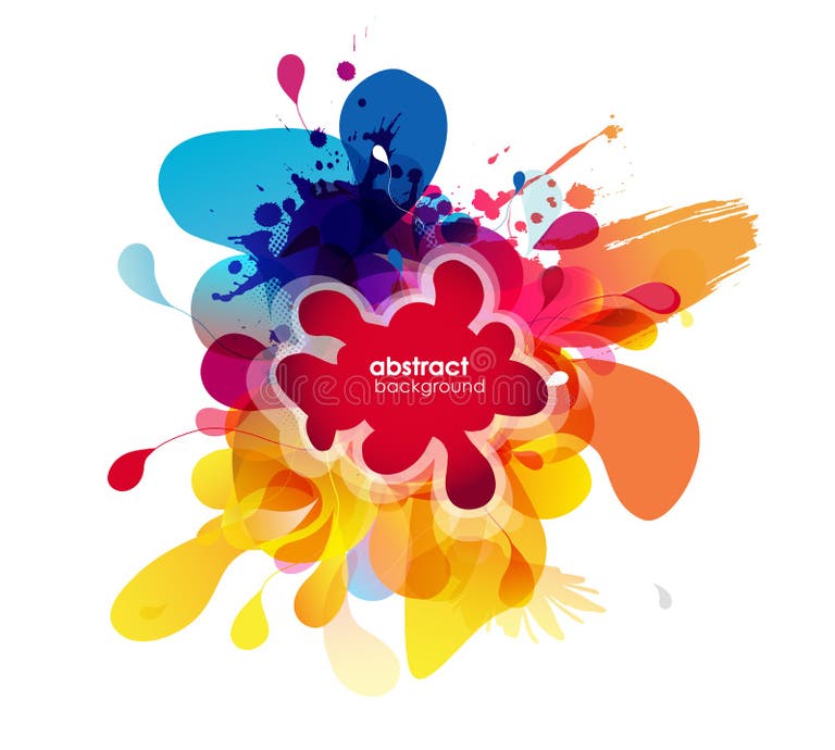 Fondo Coloreado Extracto De La Flor Con Formas Ilustración del Vector ...