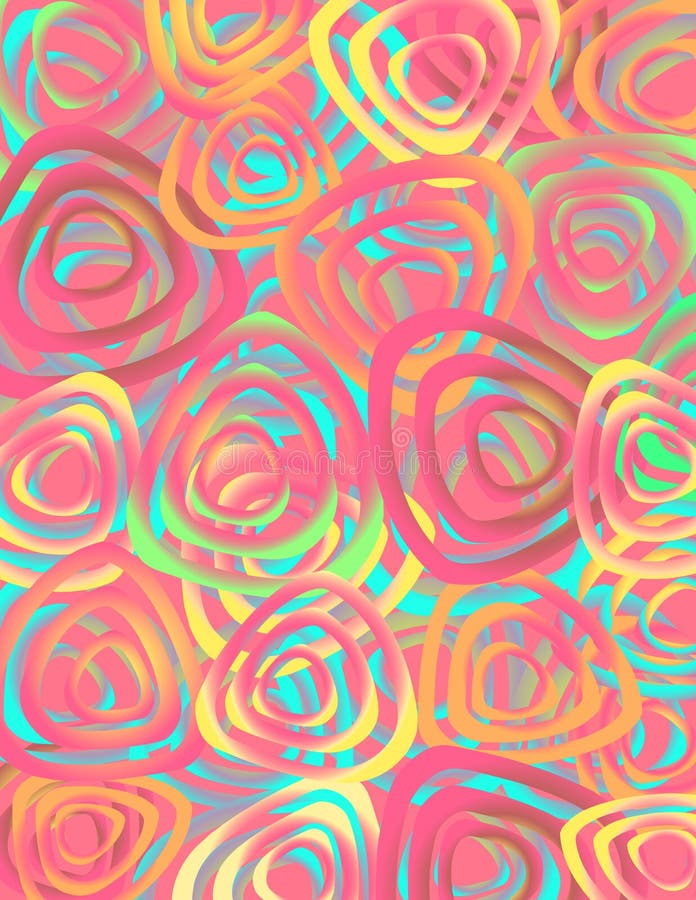 Whirly Color De Rosa Retro Y Azul Ilustración del Vector - Ilustración ...