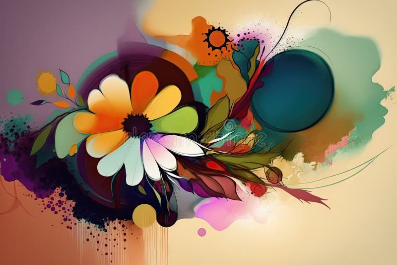 Fondo Colorido Abstracto Con Elementos Florales Y Lugar Para El Texto ... Fondo Colorido Abstracto Con Elementos Florales Y Lugar Para El Texto ...