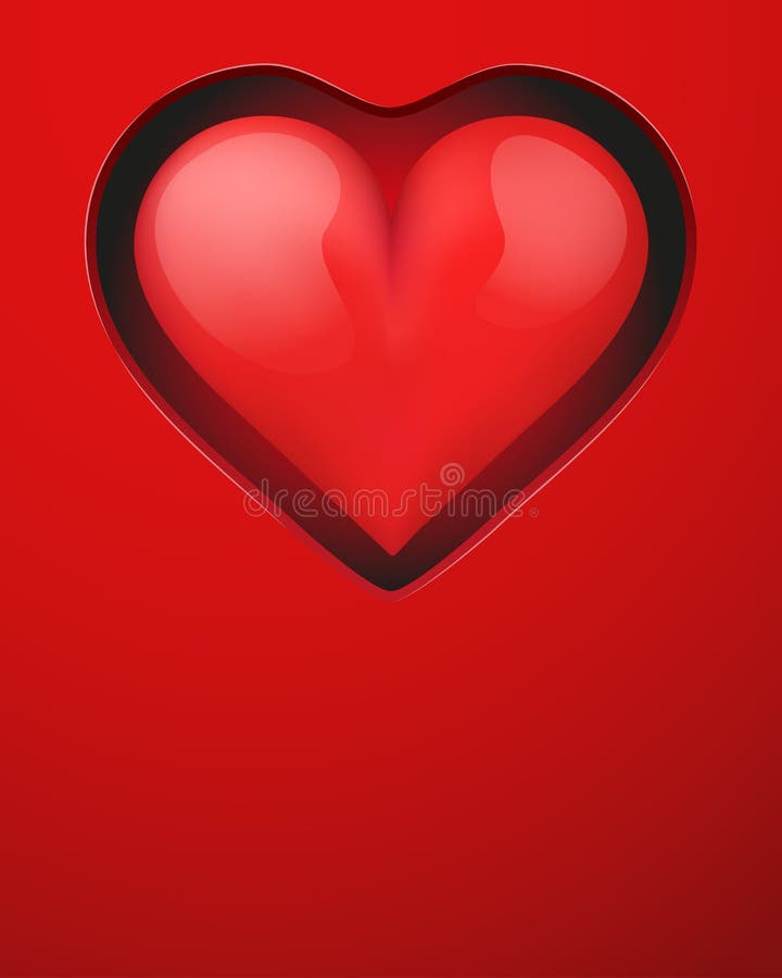 Fondo Con Bello Cuore Realistico. Illustrazione di Stock ...
